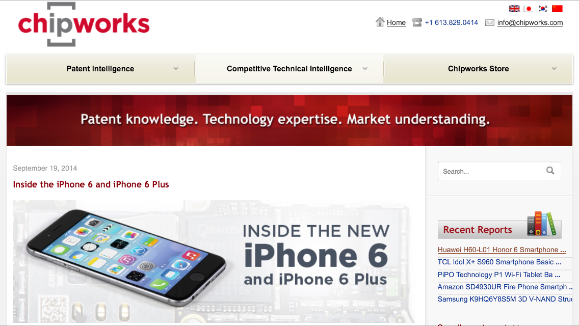 Inside the new iPhones | chipworks | Contrafactual